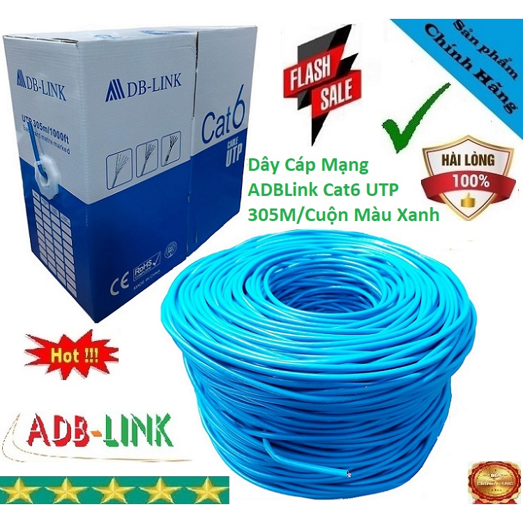 Adblink Cat6 UTP Carrying Cable 305M Roll (Blue) Genuine Product ...