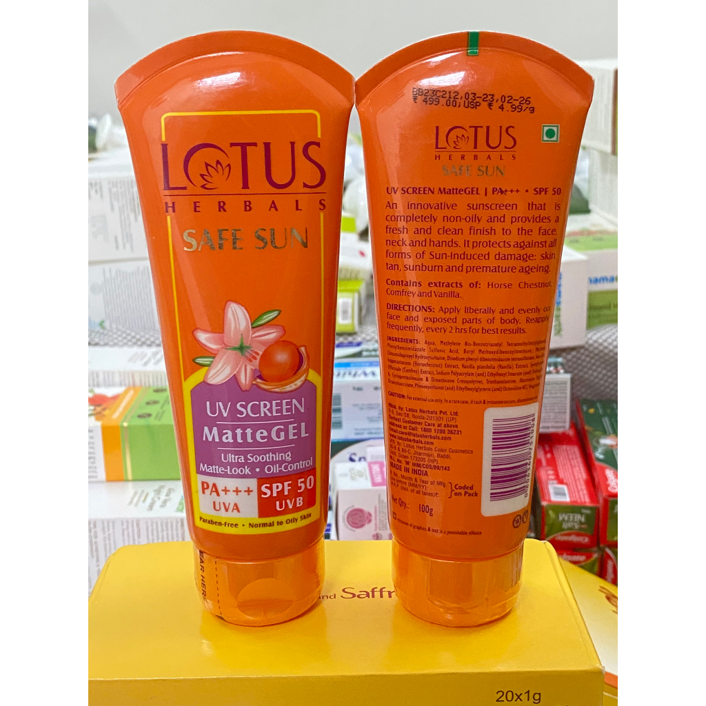 Lotus SPF50 PA++ 100g Herbal Sunscreen For Oily Skin | Shopee Malaysia