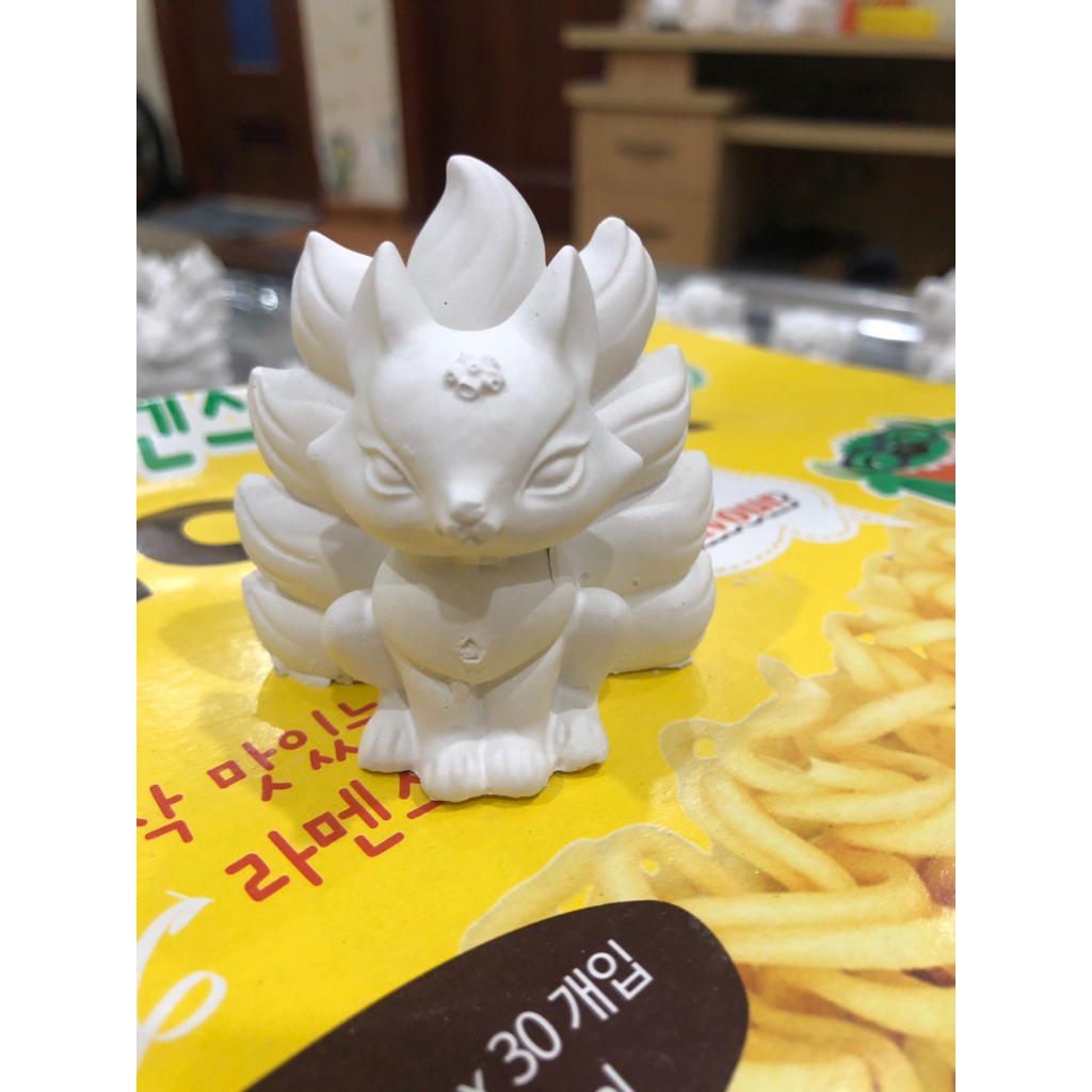 Mini size colored plaster statue of Fox (Color not included) | Shopee ...