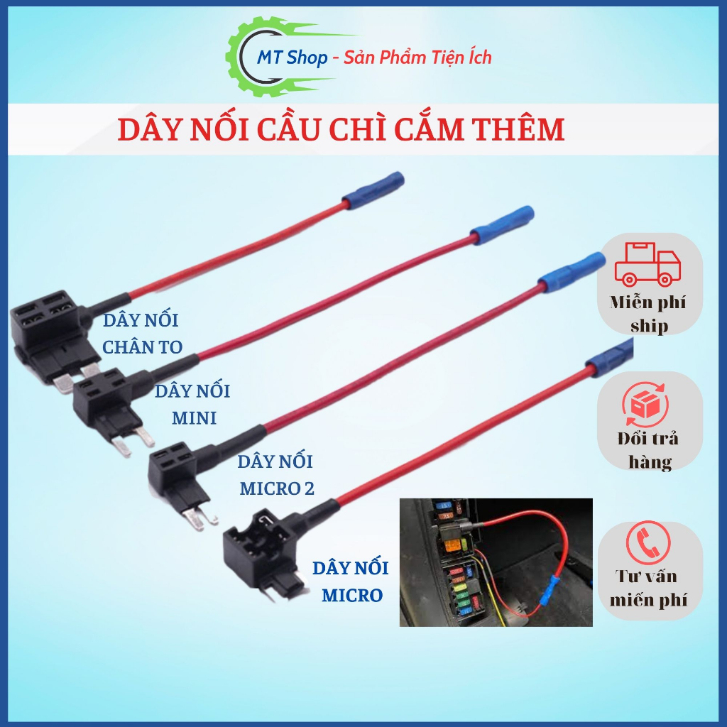 (10A Fuse included) Car fuse splitter wire, additional fuse wire ...
