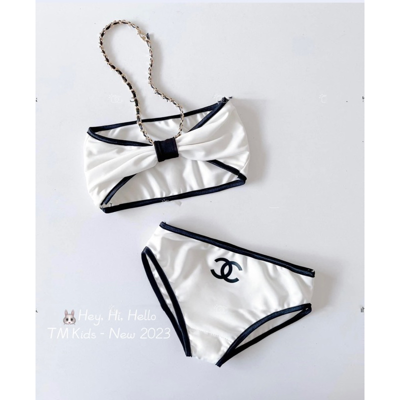 Cute White 2-Piece Swimsuit for Girls |Bikini for Summer Wear | Shopee ...