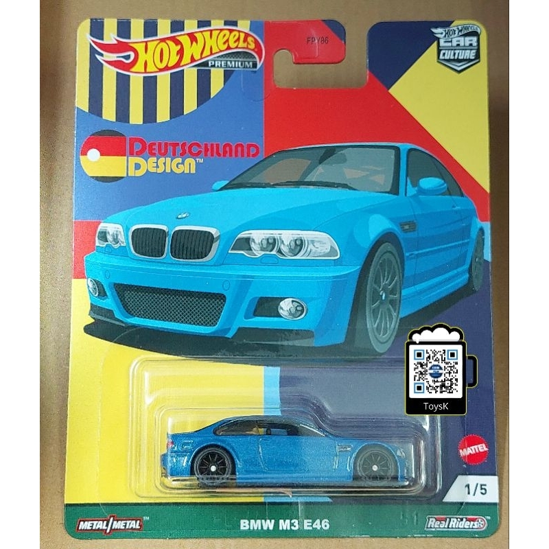 Toysk static model car BMW M4 E46 hotwheels Premium Blue 1:64 scale ...