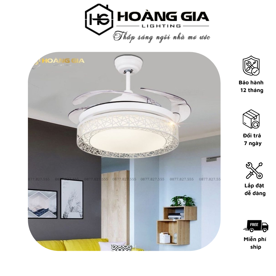 Ceiling fan with wing lights, fan with decorative lights with folding ...