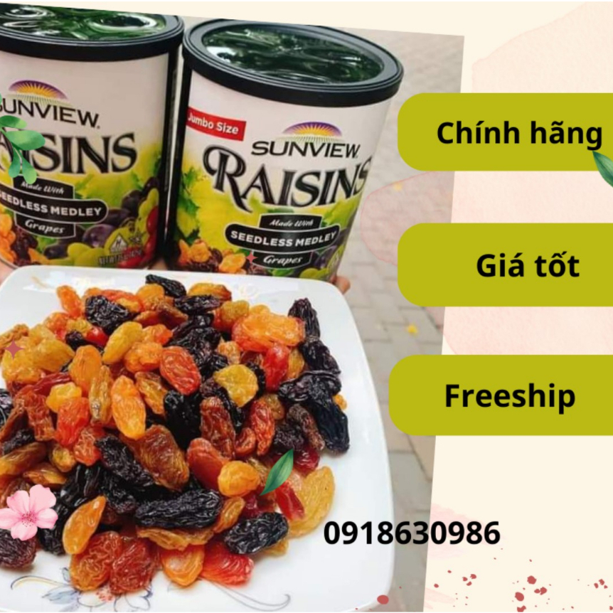 Raisin Sunview American Raisin Seedless Mixed Flavor 425g (Genuine ...