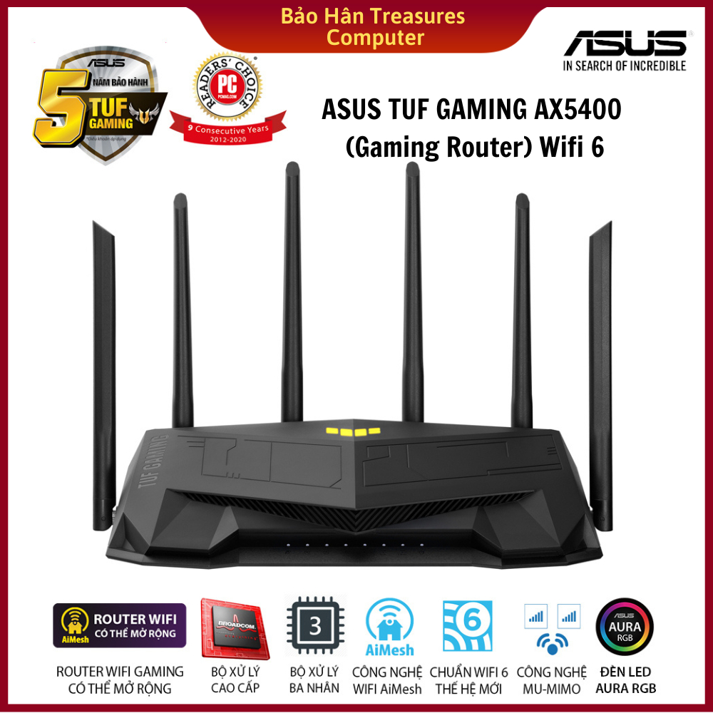 ASUS TUF- AX5400 Wifi 6 Router Gaming Router ASUS TUF GAMING AX5400 ...