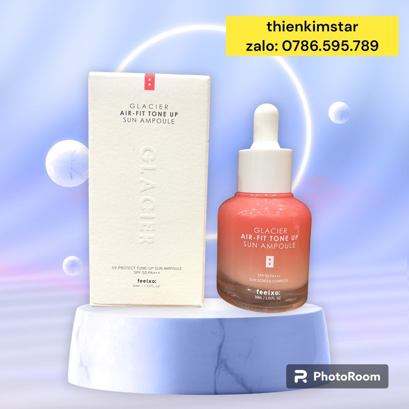 Feelxo Glacier Air-Fit Tone Up Sun Ampoule SPF50+/PA+++ 30ML, Pink Tone ...
