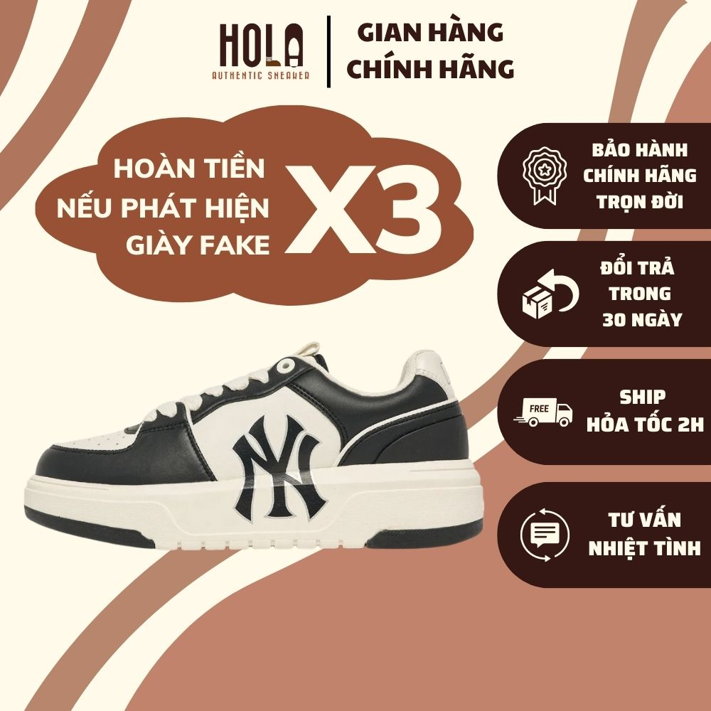 Genuine MLB, black chunky liner MLB shoes 2023 version with padded sole ...