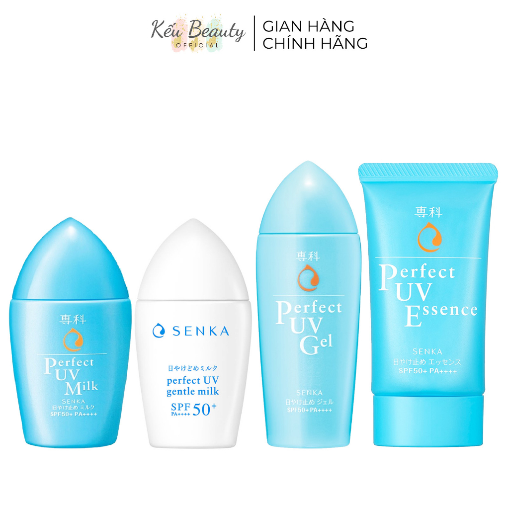 Senka Perfect UV Sunscreen Milk 40ML & Gel 80ML & Essence 50G | Shopee Malaysia