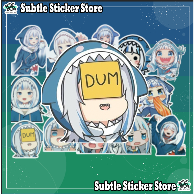 [Vtuber] - Set of 10/15 Sticker Gawr Gura - Gura Vtuber super beautiful ...