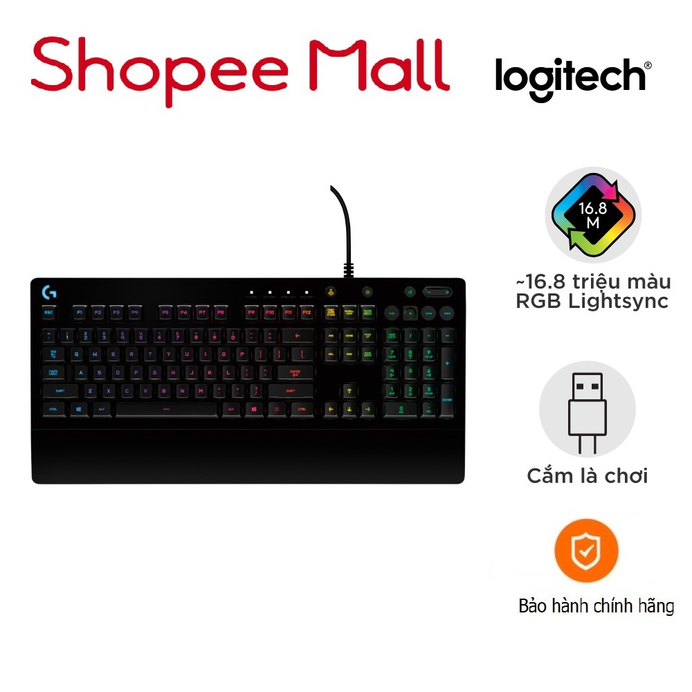 Logitech G213 Prodigy wired gaming keyboard - RGB, Full size, durable ...