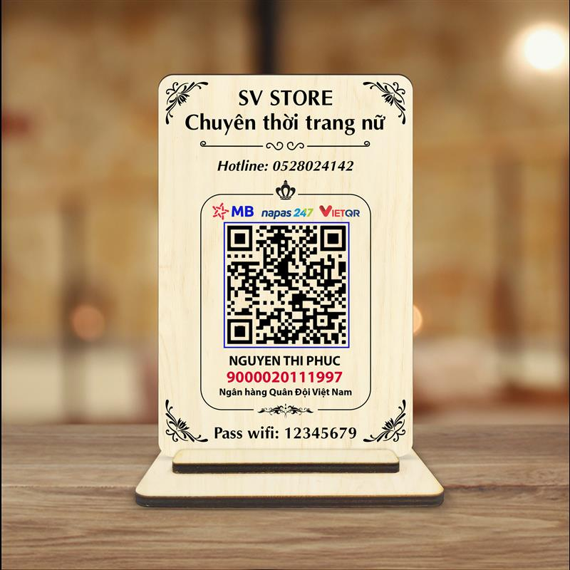 Wooden desktop qr code scanning board designed upon request TT14 ...