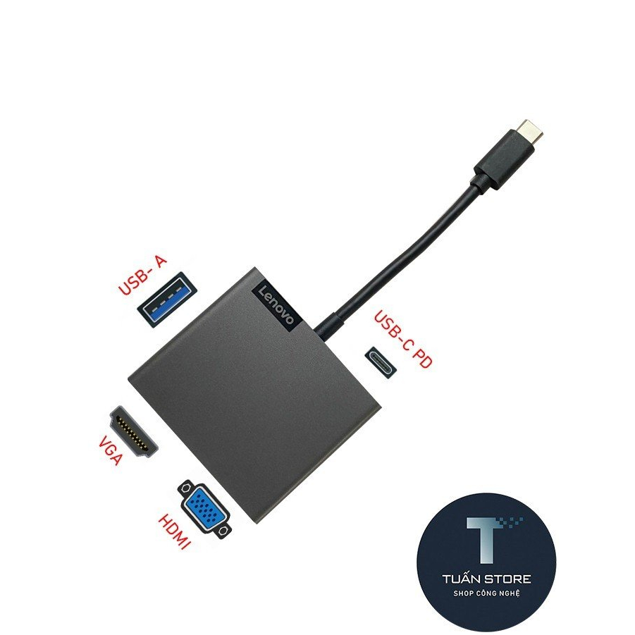 Lenovo Thinkplus USB-C to USB 3.0/ HDMI/VGA/Type C charging cable for ...
