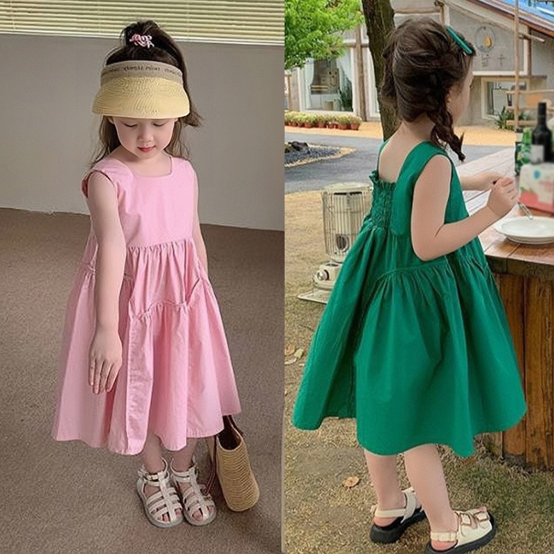 Dress Sleeveless Korean Kate quality for babies 11-37kg | Shopee Malaysia