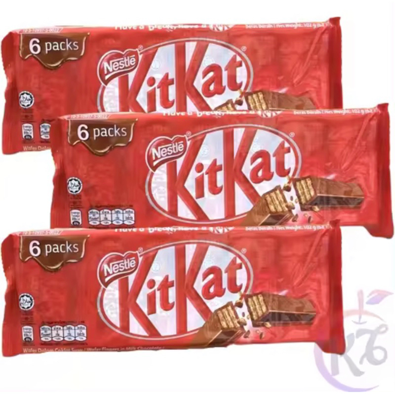 Nestle KITKAT Chocolate Covered Cake 6 Bars 2F (6x17g) | Shopee Malaysia