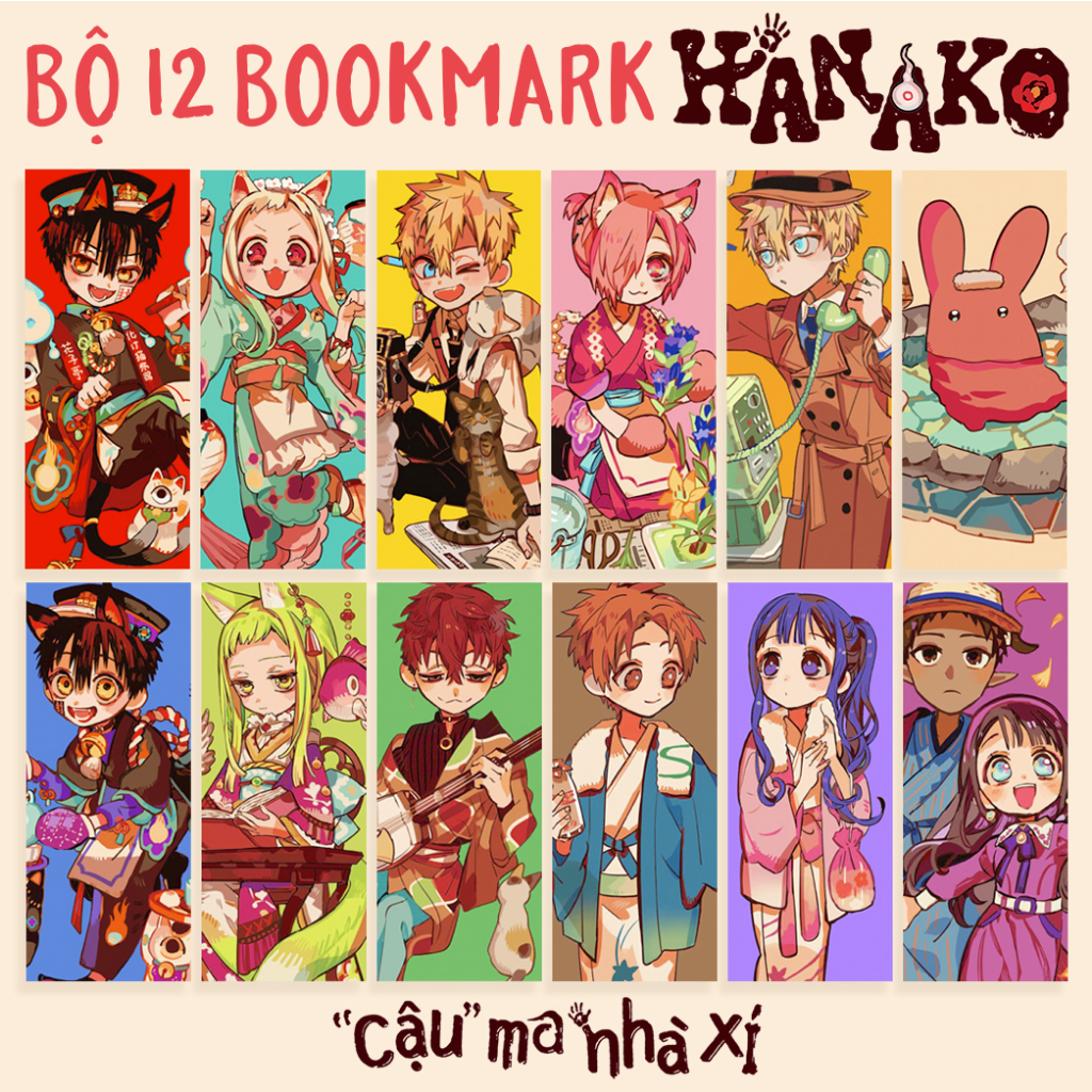 Set of 12 bookmarks Hanako hot spring GHOST - Jibaku Shounen Hanako ...