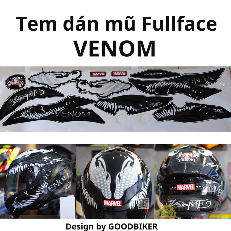 Venom stamp for Fullface Helmet | Shopee Malaysia
