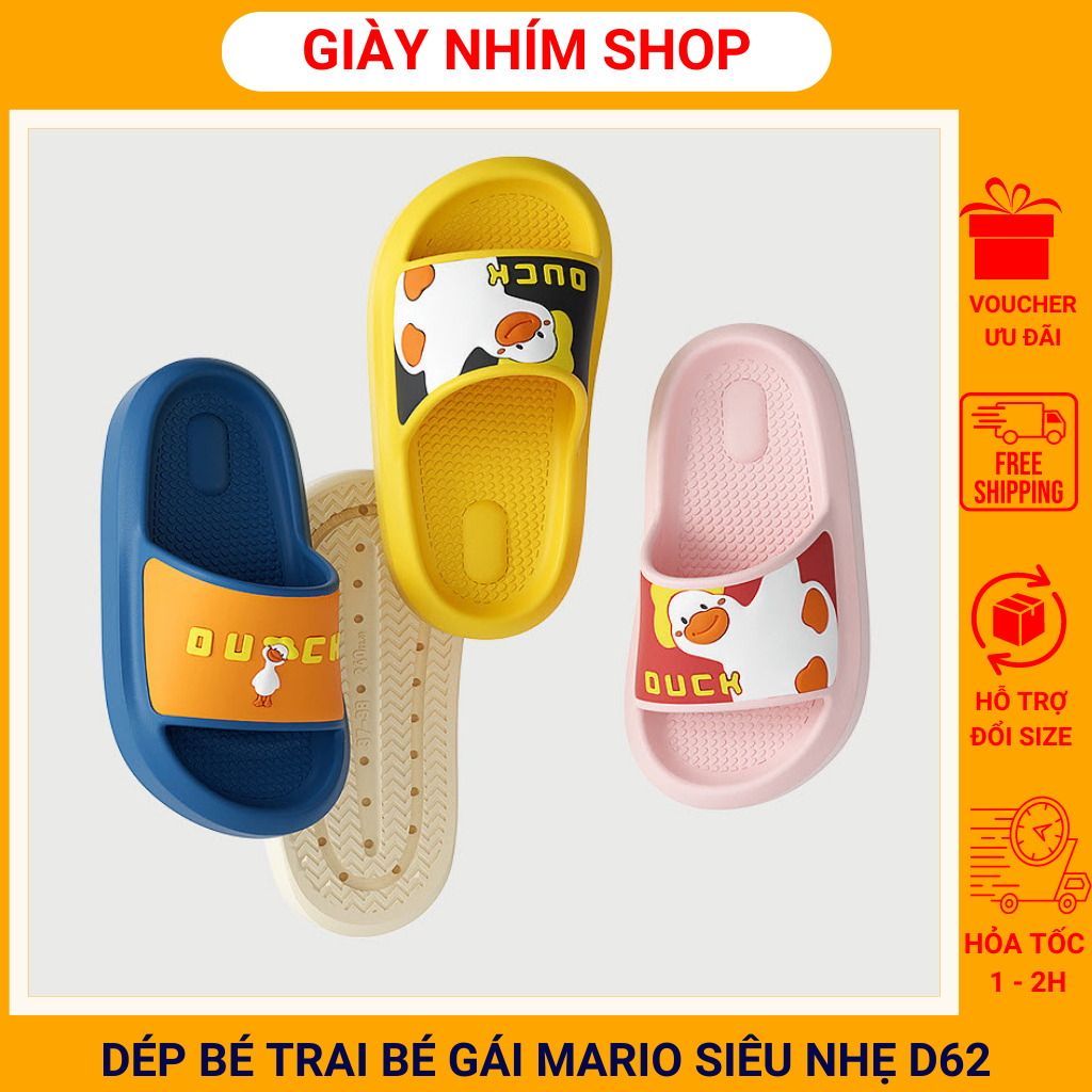 Super Lightweight Mario Duck Cherful 4-10-Year-Old Baby Boy Slippers ...