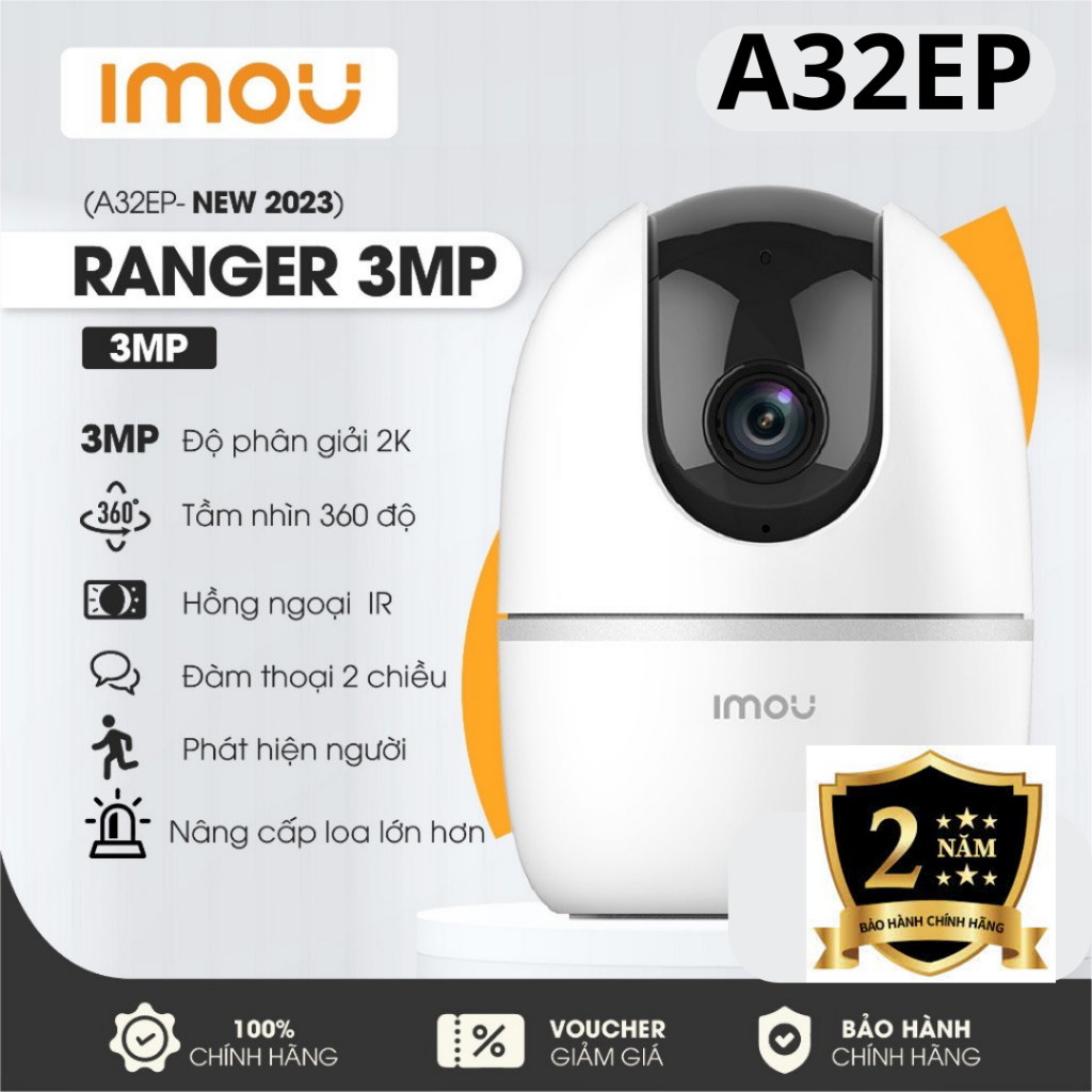 Imou Ranger 2 Wifi Camera 3MP A32EP 3MP Indoor, 2-Way Talk, Motion ...