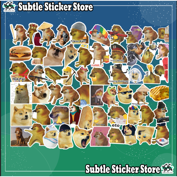 [Meme Cheems] - Combo Set 10/15/30 Sticker cheems dog stickers to ...
