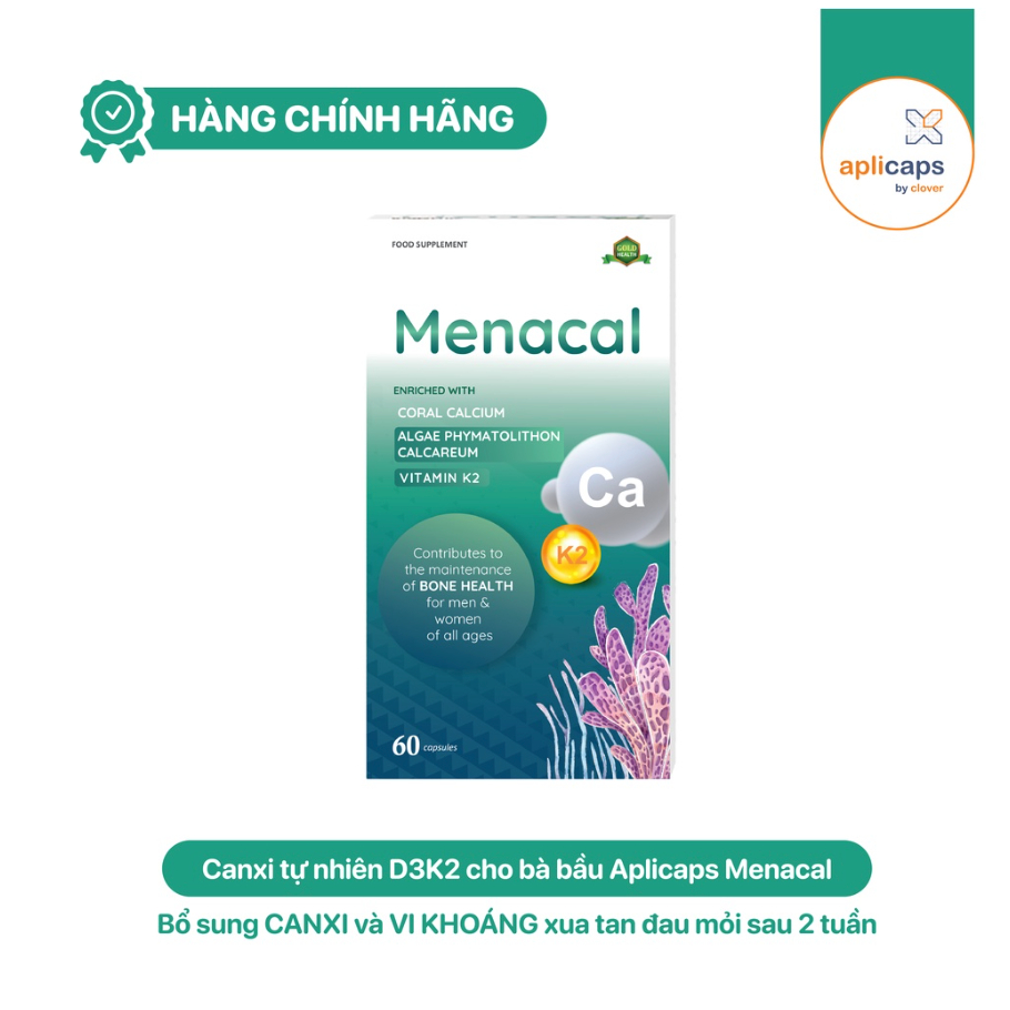 Aplicaps Menacal organic calcium - Calcium supplement for pregnant ...