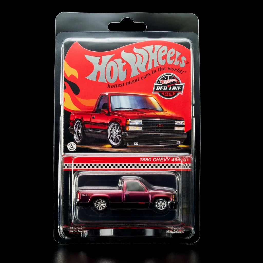 Hot Wheels RLC 1990 Chevy 454 SS Red Pickup Truck Rubber Wheel Model ...