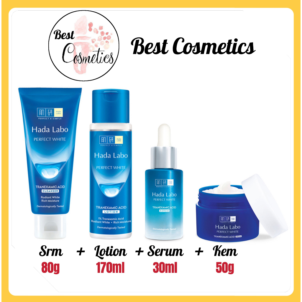 Hada Labo Perfect White Optimal Skin Whitening Product Set | Shopee ...