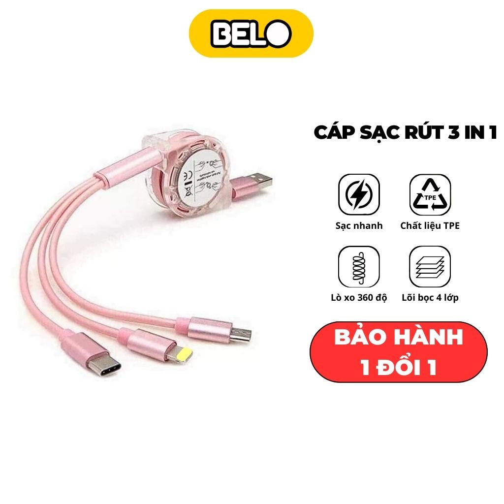 3-pin Charging Cord, 3in1 3A 12W Multi-Purpose Charging Cable - Belo ...