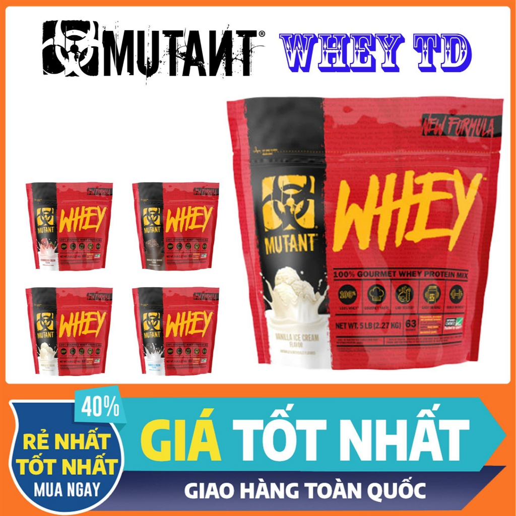 (Free Bottle) Whey Mutant protein 5Lbs 2.27kg Vanilla flavor - Muscle ...