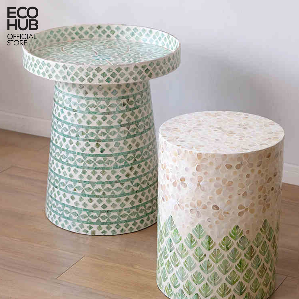 Ecohub mother-of-pearl mosaic stool for coffee and tea tables, room ...