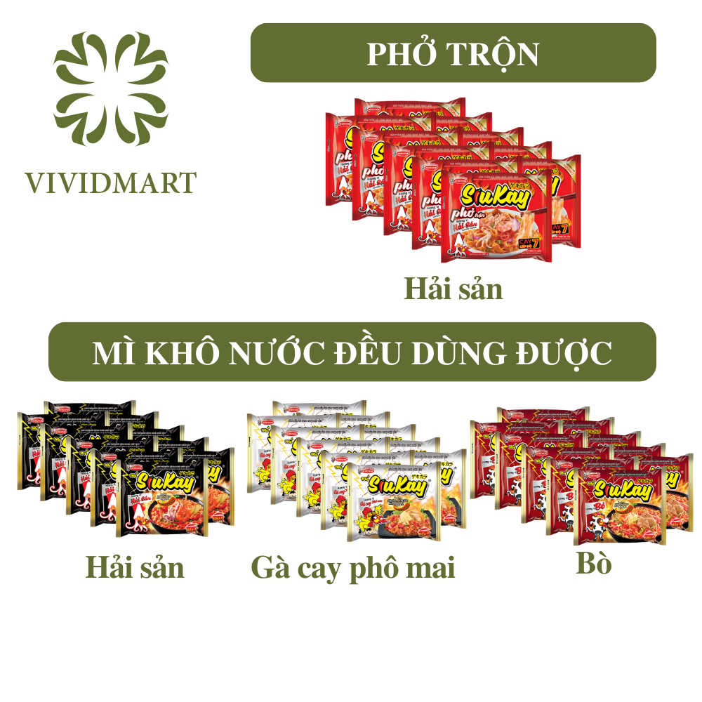 [SET 10 Packs] - ACECOOK - Siukay Noodles 4 Flavors: Super Spicy ...