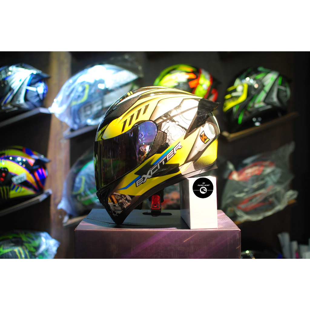 Fullface Royal M138 Yamaha Exciter yellow helmet | Shopee Malaysia