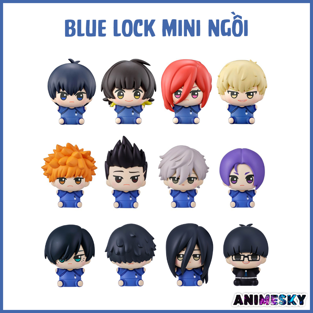[Fullbox available] Genuine mini chibi Sitting Blue Lock Figure - New ...