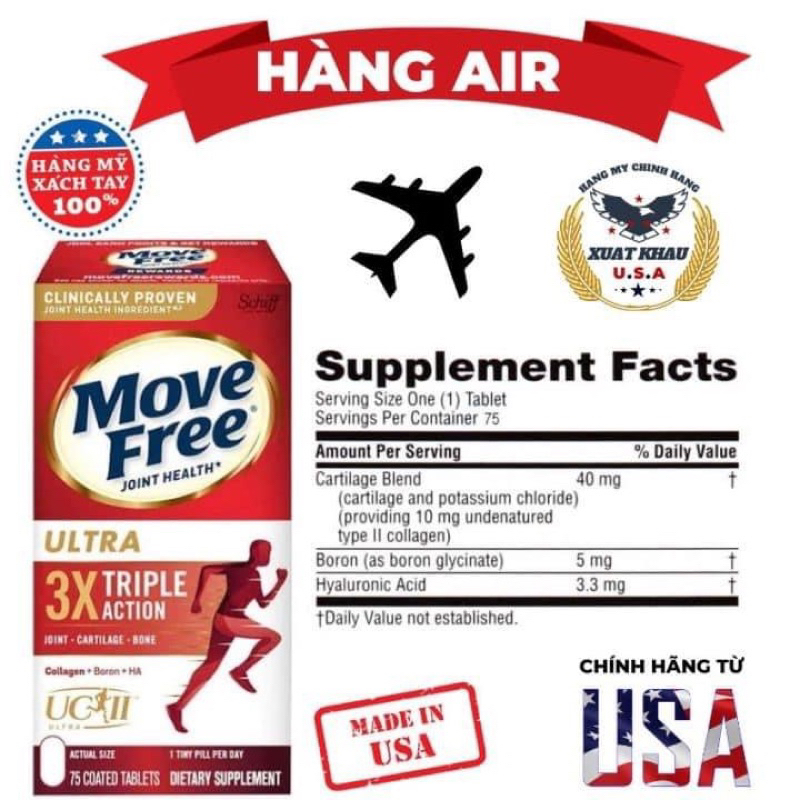 Movefree Ultra Triple Action joint supplements (pants) | Shopee Malaysia