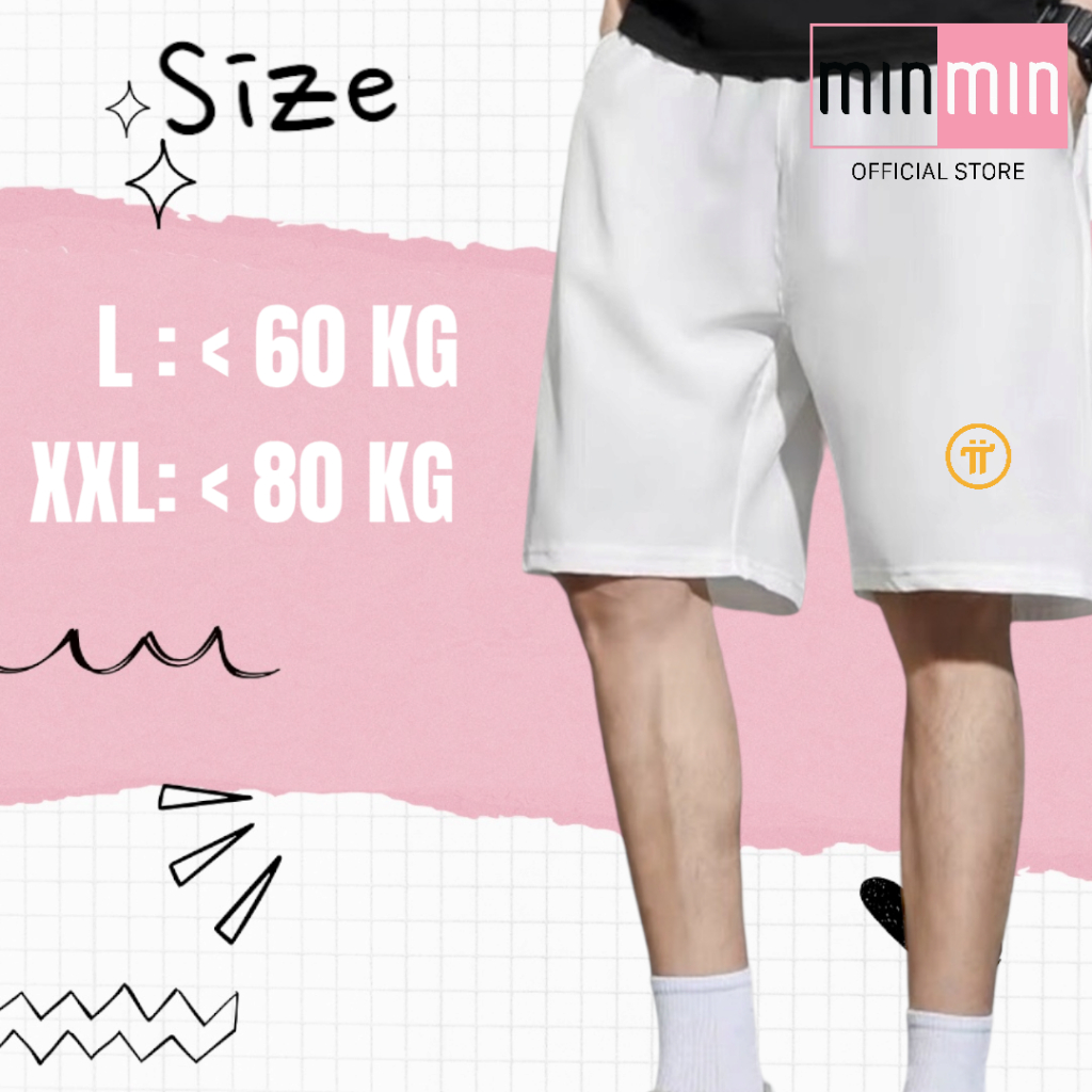 Pi NETWORK men's and women's shorts ullzzang bigsize WHITE 38-90kg | Shopee Malaysia