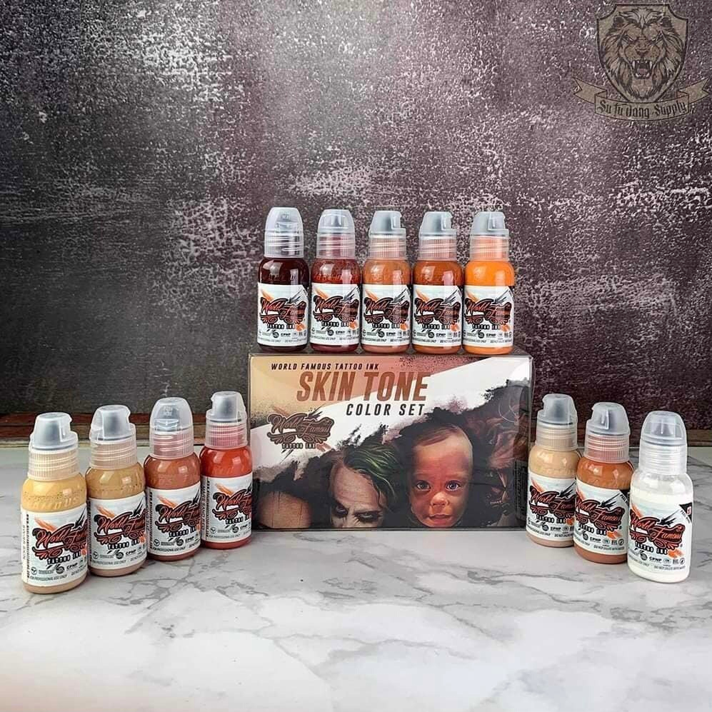World Famous tattoo Ink SET 12 SKINTONE SKIN COLORS - 1OZ | Shopee Malaysia