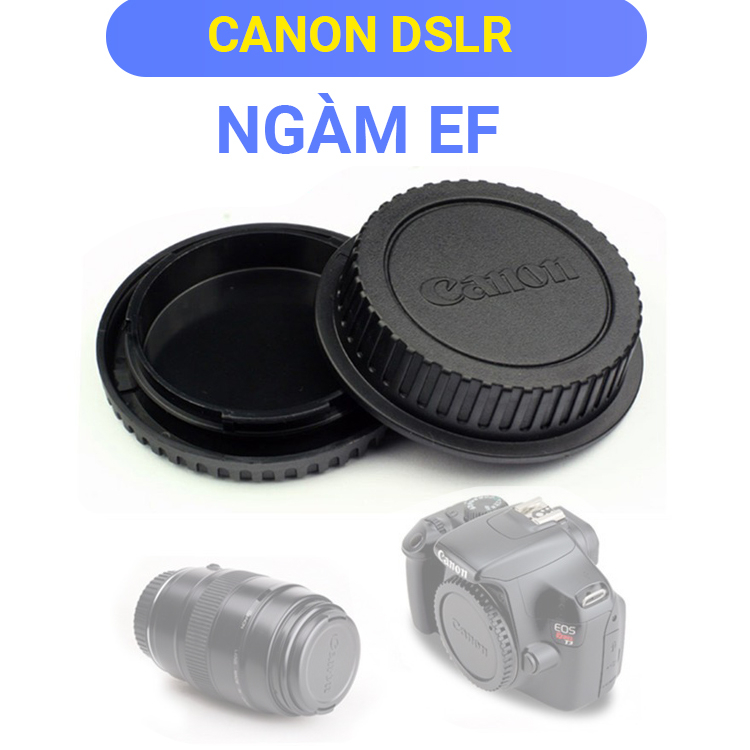 Lens tail Cap set + body Cap for Canon DSLR EF-mount Camera Cap front ...