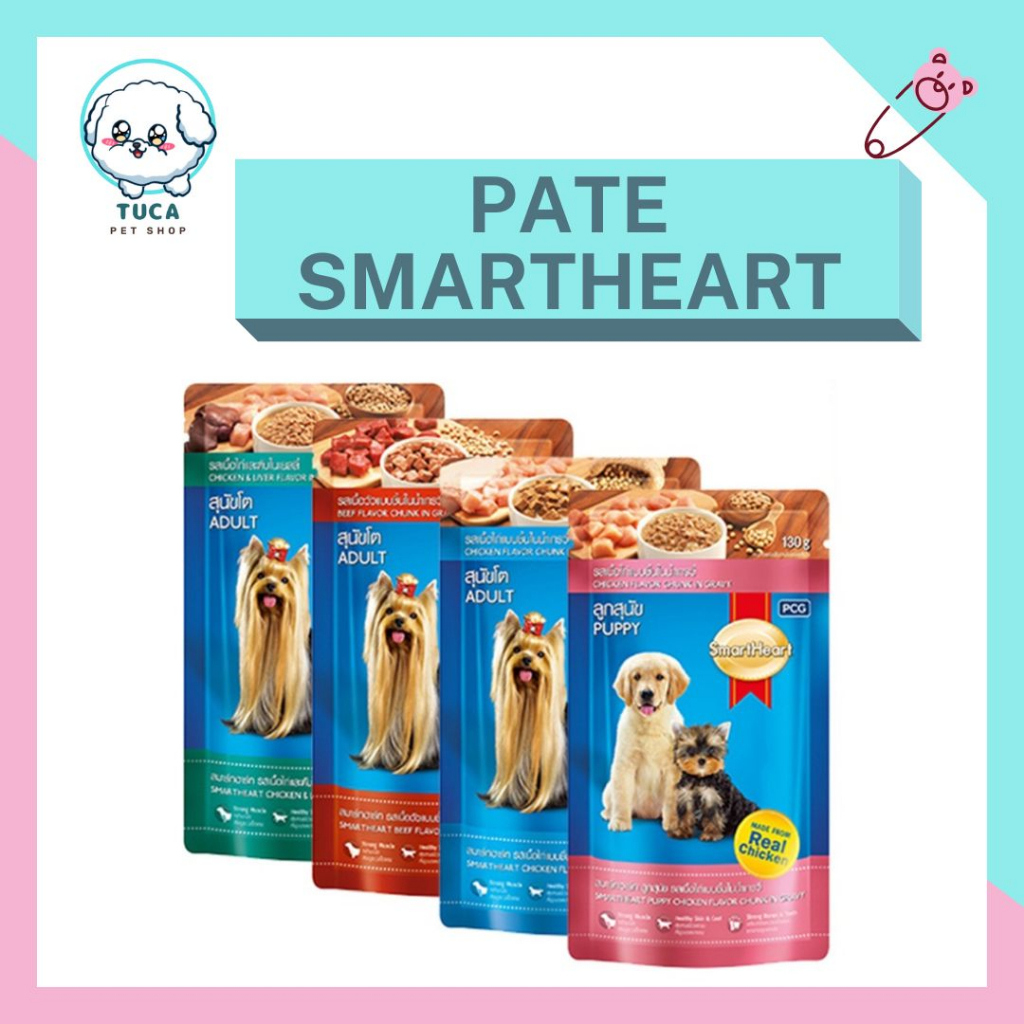 Pate For Dogs - Pate Smartheart 4 Flavors Pack 130gr- Tuka PET SHOP ...