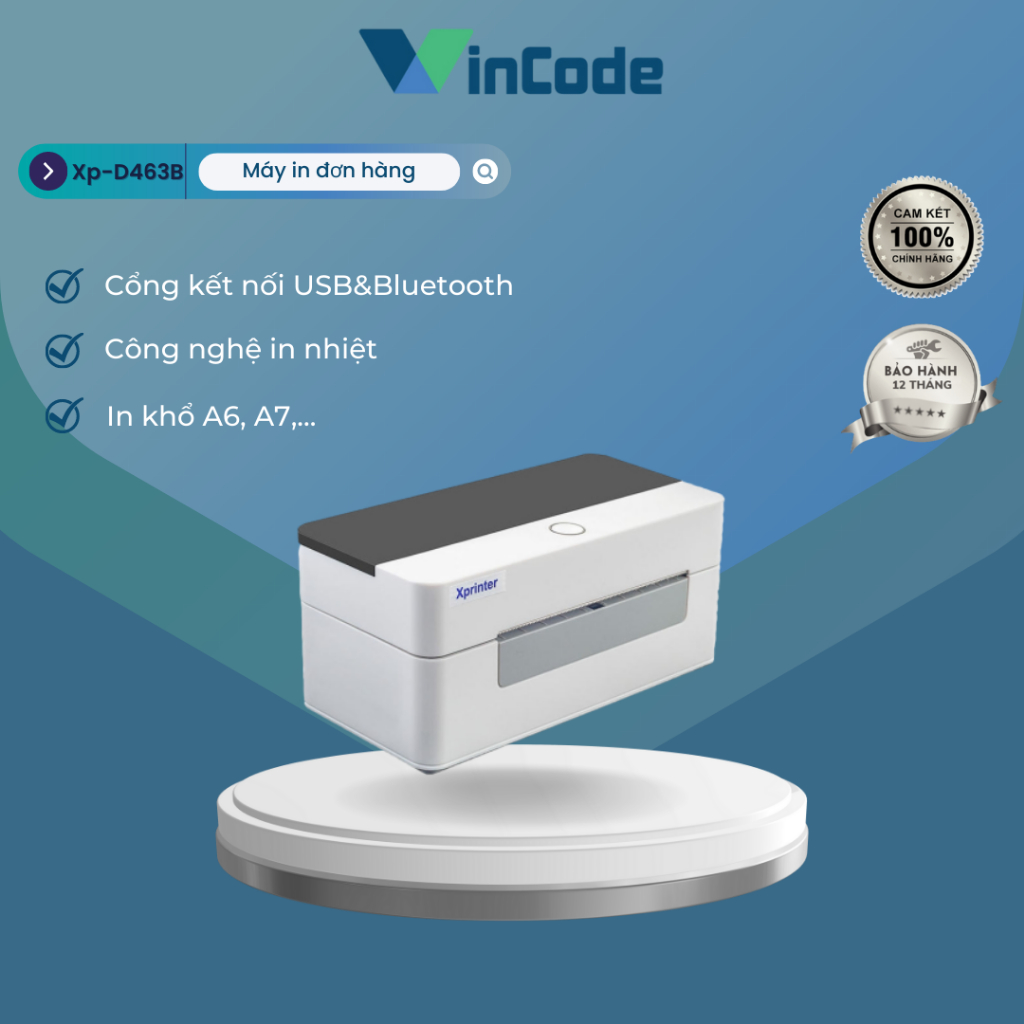 Order printer, Xprinter XP-D463B thermal printer, barcode label ...