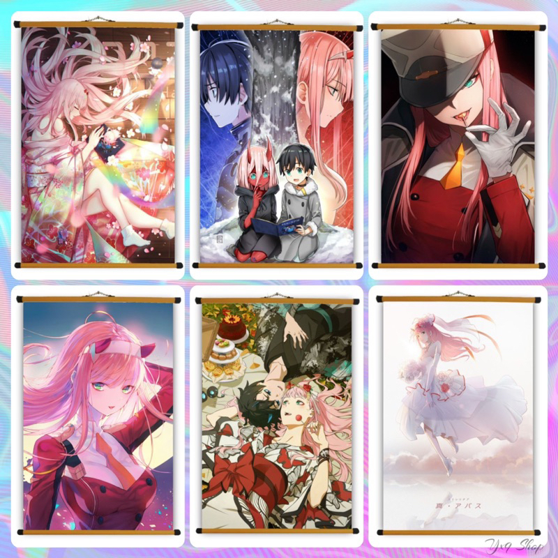 Zero Two Anime Darling In The Franx Fabric Poster | Shopee Malaysia