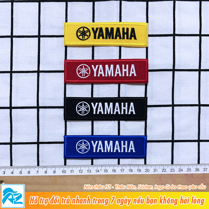 Heat ironed fabric Patch embroidered with yamaha logo - Ironing Sticker ...
