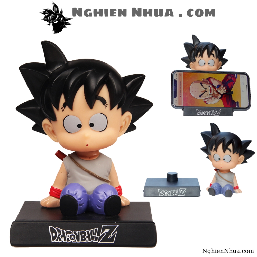 Dragon Ball Songoku model in gray shirt Shaking Head chibi super cute ...