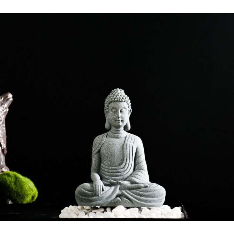 Buddha Statue Likes Cocoa 10cm Wide 8cm, Miniature Accessories, BOnsai ...