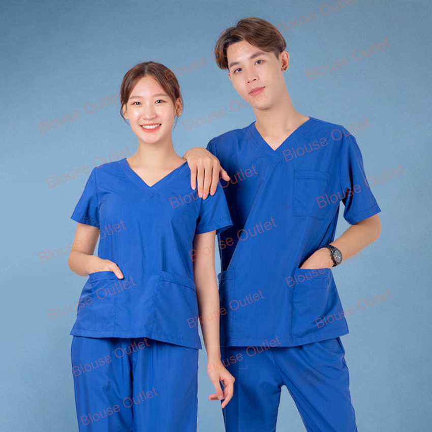 Doctor Scrubs set, collared blouse, dental technician uniform, Co Ban ...