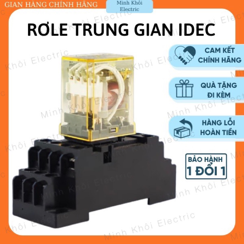IDEC Intermediate Relay 220V, 24VDC,12VDC with base | Shopee Malaysia