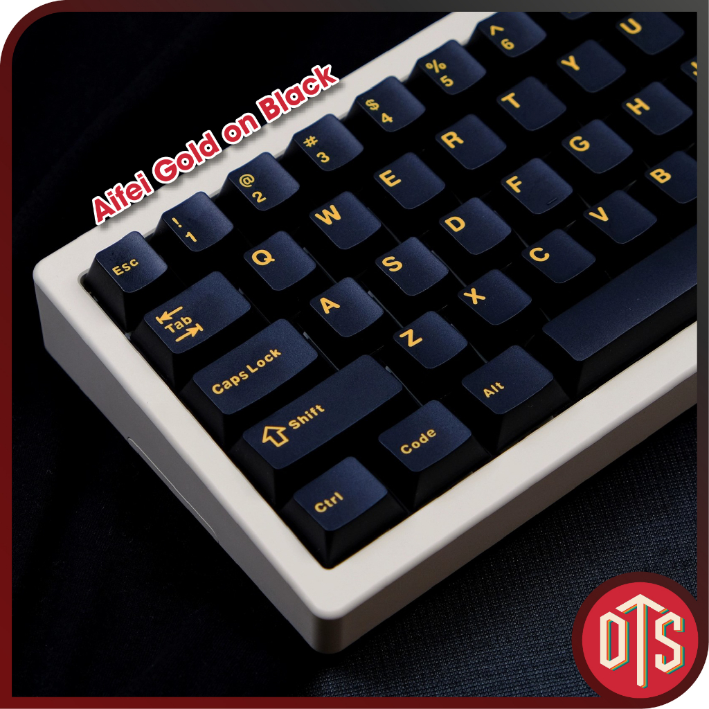 Aifei Gold on Black Cherry profile Keycap | Abs Double-shot | Doublet ...