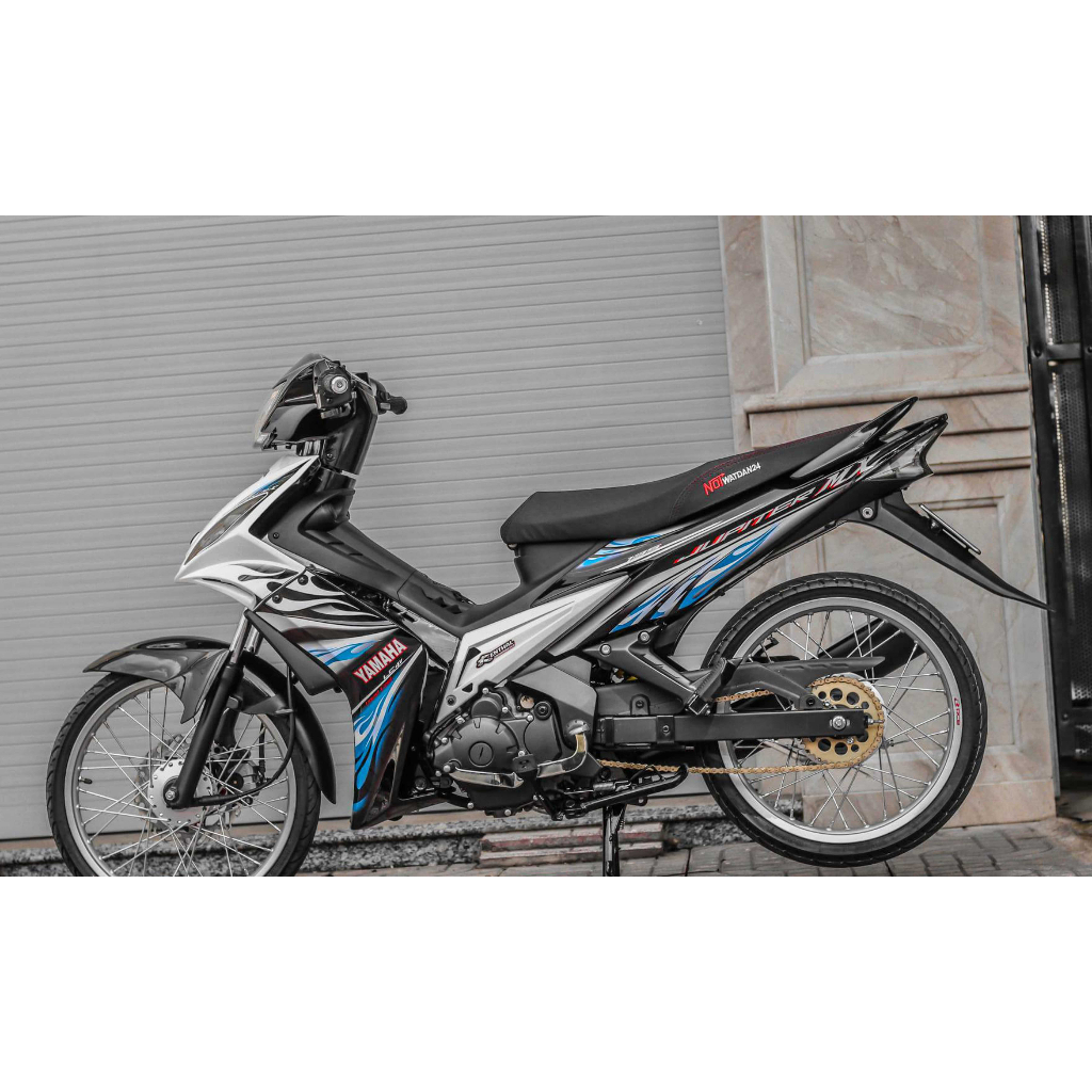 Exciter 2010 Removable Stamp White Black Fire Malay Jupiter (Rice decal ...