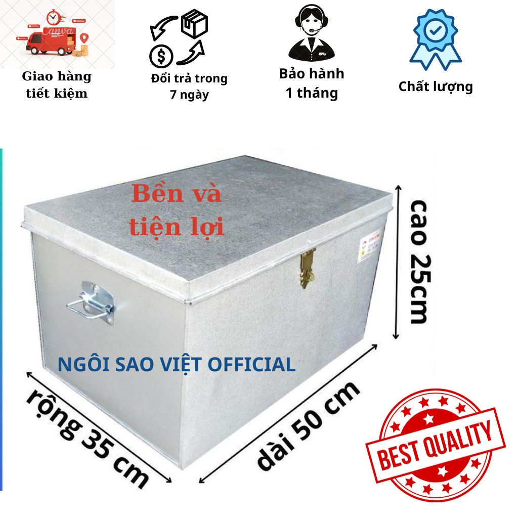 Corrugated iron file box, corrugated iron chest for documents (size 50 ...