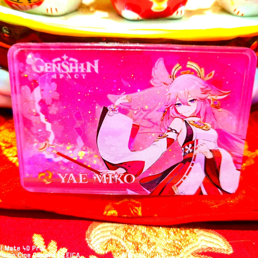 Lim YAE MIKO Sand Painting Card in Game Genshin Impact Female Cherry ...