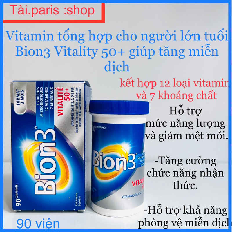 (French Bill) Vitamin Multivitamin For The Elderly Bion3 Vitality 50 ...