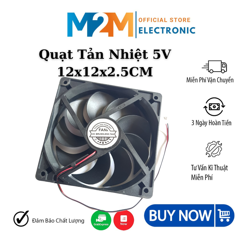 5v 12x12CM Radiator Fan Medium Speed 5V Fan Cooling PC LapTop Wifi ...